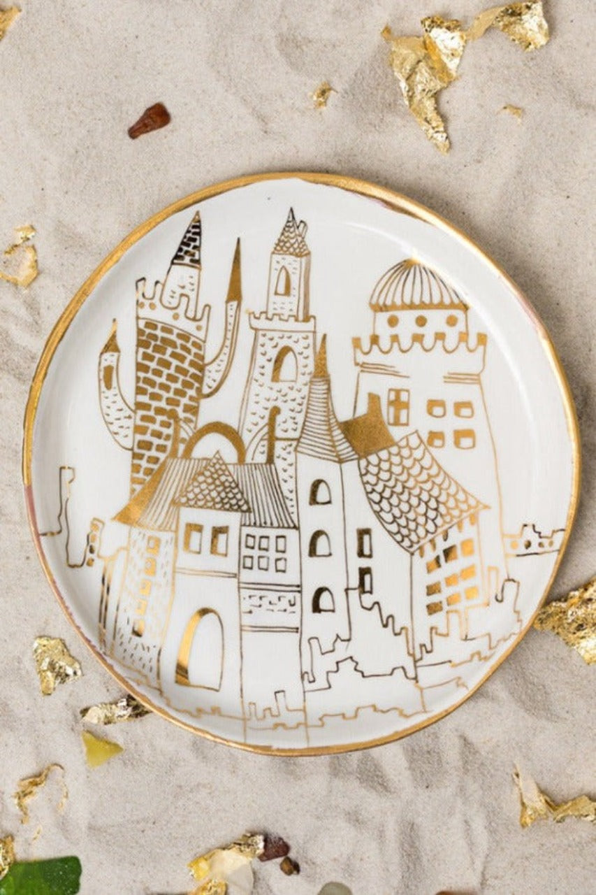 MAISON | GOLDEN CITY MINI GILDED PLATE | RIVIERA SS22 – House of ARISTOCRAT